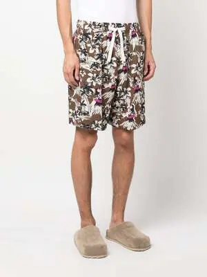 Palm Angels Graphic-print Shorts - Brown