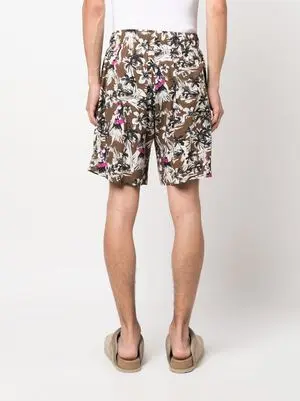 Palm Angels Graphic-print Shorts - Brown