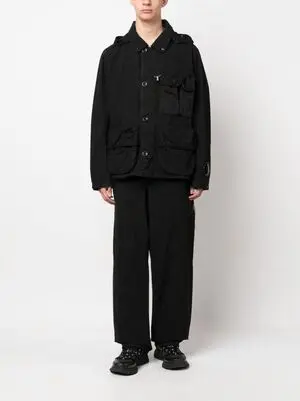 C.P. COMPANY Cargo-pocket Cotton Hooded Jacket - Black