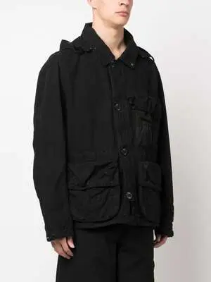 C.P. COMPANY Cargo-pocket Cotton Hooded Jacket - Black