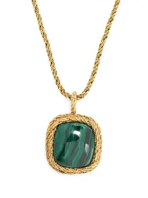 AURÉLIE BIDERMANN Miki Malachite-stone Necklace - Gold