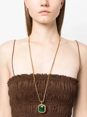 AURÉLIE BIDERMANN Miki Malachite-stone Necklace