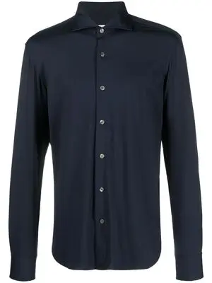 ORIAN Long-sleeve Spread-collar Shirt - Blue