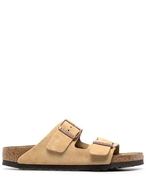 BIRKENSTOCK Arizona Suede Sandals - Neutrals