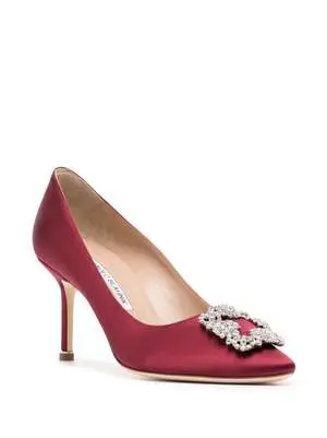 Manolo Blahnik Hangisi 70mm Pumps - Red