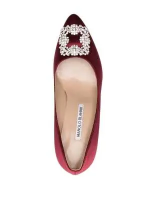 Manolo Blahnik Hangisi 70mm Pumps - Red