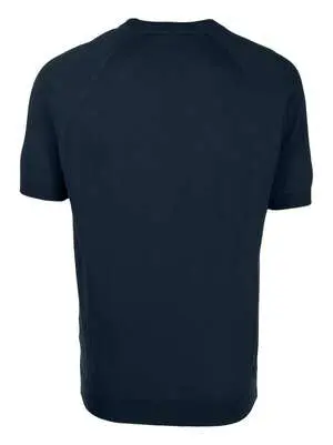 D4.0 Short-sleeved Cotton-knit T-shirt - Blue