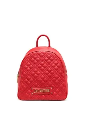 Moschino Quilted Logo Detail Backpack