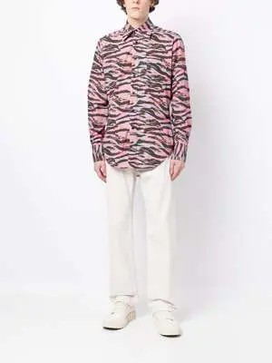 ERL Zebra-print Cotton Shirt - Pink