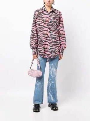 ERL Zebra-print Cotton Shirt - Pink