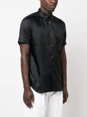 Comme Des Garçons Satin-finish Short-sleeve Shirt