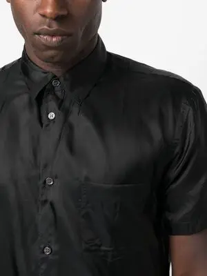 Comme Des Garçons Satin-finish Short-sleeve Shirt
