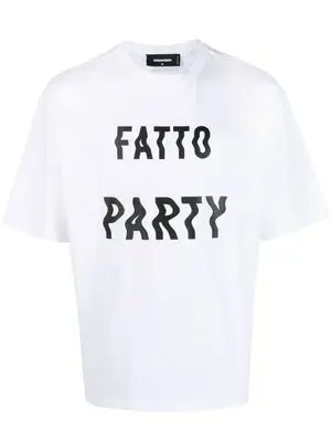 Dsquared2 Text-print Cotton T-shirt - White