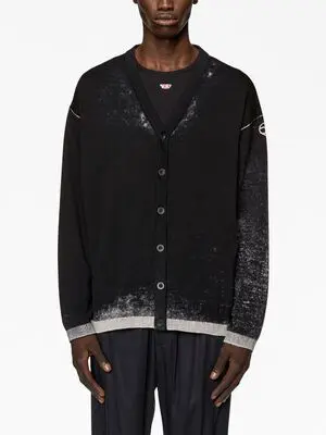 DIESEL® K-larence-b Cotton Cardigan - Black
