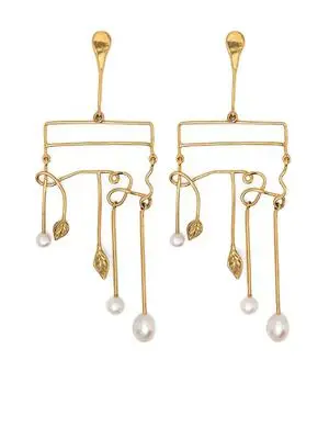 AURÉLIE BIDERMANN Sirocco Pearl Earrings - Gold