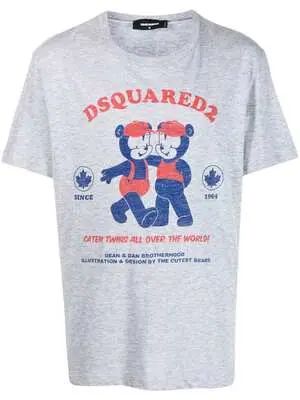 Dsquared2 Logo-print Short-sleeve T-shirt - Grey