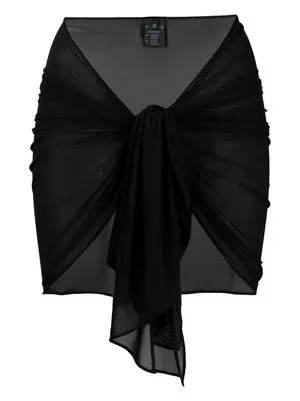 FISICO Self-tie Semi-sheer Cover-up - Black