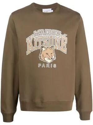 Maison Kitsuné Logo-print Cotton Sweatshirt