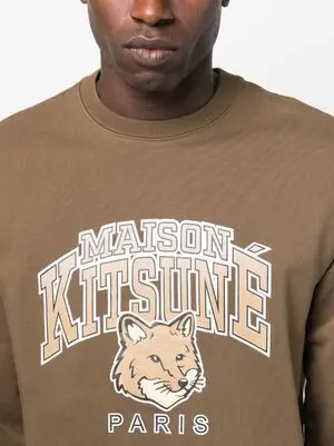 Maison Kitsuné Logo-print Cotton Sweatshirt