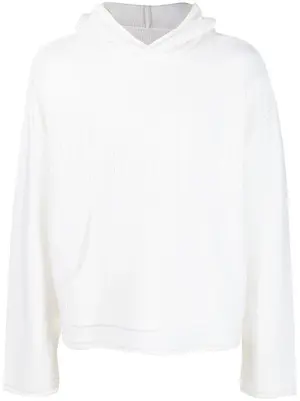 MAISON MARGIELA Number-motif Knitted Hoodie - White