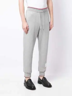 Thom Browne Herringbone-pattern Logo-patch Track Pants
