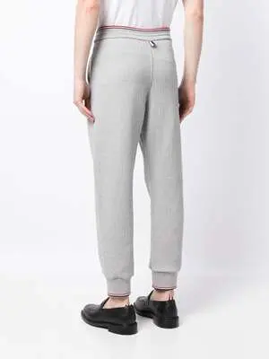 Thom Browne Herringbone-pattern Logo-patch Track Pants