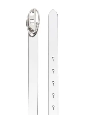 DIESEL® 1dr Logo-buckle Belt - Silver