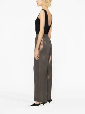Brunello Cucinelli Wide-leg Trousers - Metallic