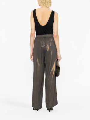Brunello Cucinelli Wide-leg Trousers - Metallic