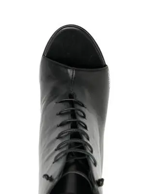 Off-White Open Toe Leather Boots