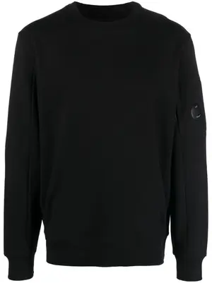 C.P. COMPANY Logo Patch Cotton Sweatshirt - Black