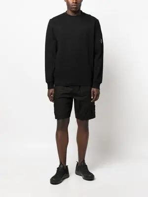 C.P. COMPANY Logo Patch Cotton Sweatshirt - Black