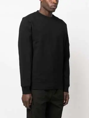 C.P. COMPANY Logo Patch Cotton Sweatshirt - Black