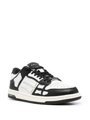 Amiri Skel Top Leather Sneakers - Black