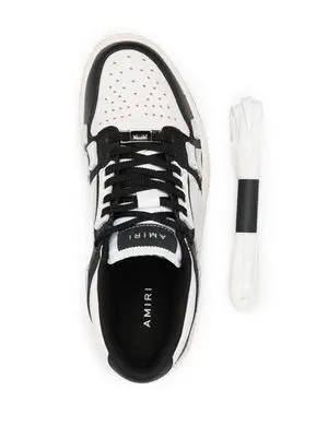Amiri Skel Top Leather Sneakers - Black