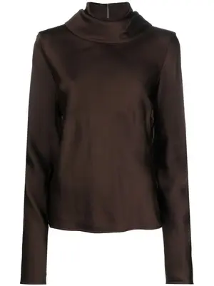 JIL SANDER Draped-neck Blouse