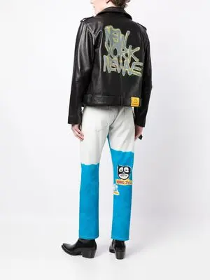 HONEY FUCKING DIJON Slogan-print Biker Jacket