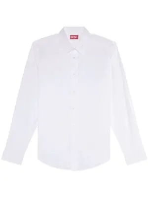 DIESEL® S-benny-cl Logo-embroidered Shirt - White