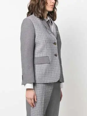 Thom Browne Mix-print Single-breasted Blazer