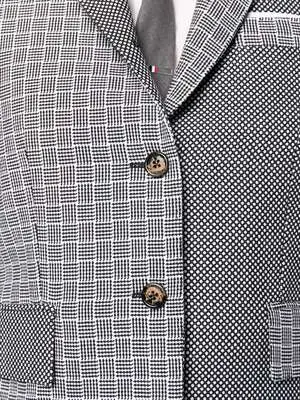 Thom Browne Mix-print Single-breasted Blazer