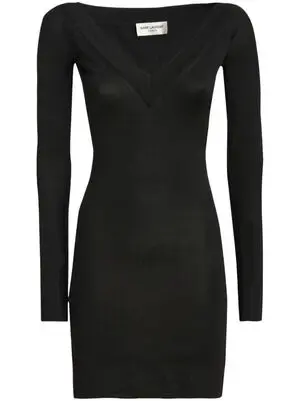 Saint Laurent V Neck Dresses