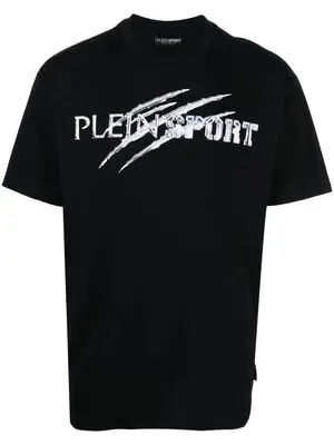 PLEIN SPORT Graphic-print Cotton T-shirt - Black