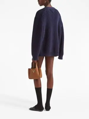 Prada V-neck Cotton Cardigan