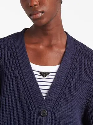 Prada V-neck Cotton Cardigan