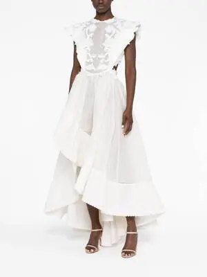 Zimmermann Flounce-skirt Embroidered Dress
