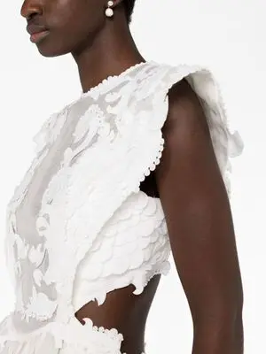 Zimmermann Flounce-skirt Embroidered Dress