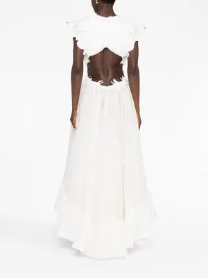 Zimmermann Flounce-skirt Embroidered Dress