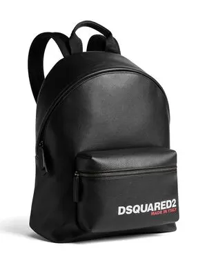 Dsquared2 Logo-print Pebbled Leather Backpack