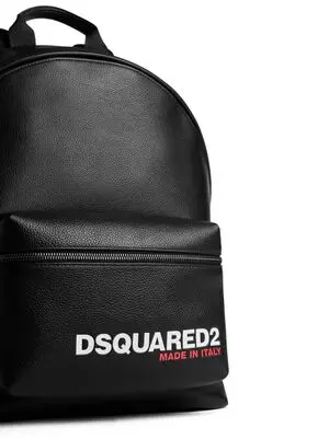 Dsquared2 Logo-print Pebbled Leather Backpack