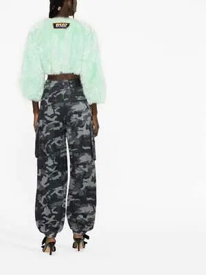 Dsquared2 Faux Fur Cropped Jacket